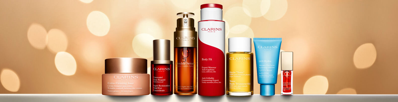 Soins beauté Visage et Corps, Solaires et Maquillage par Clarins